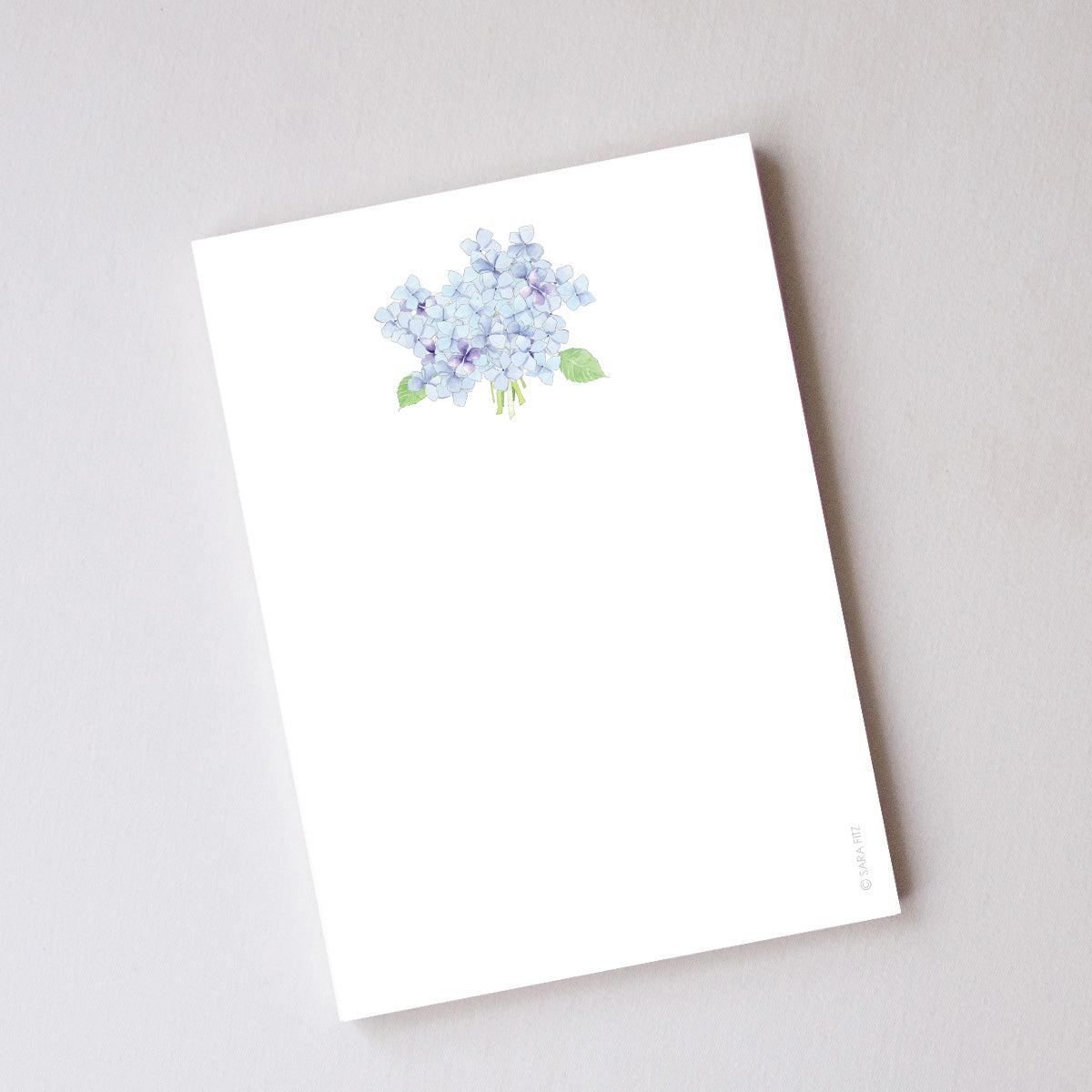 Hydrangea Bloom Notepad By Sara Fitz 100 Illustrated Pages