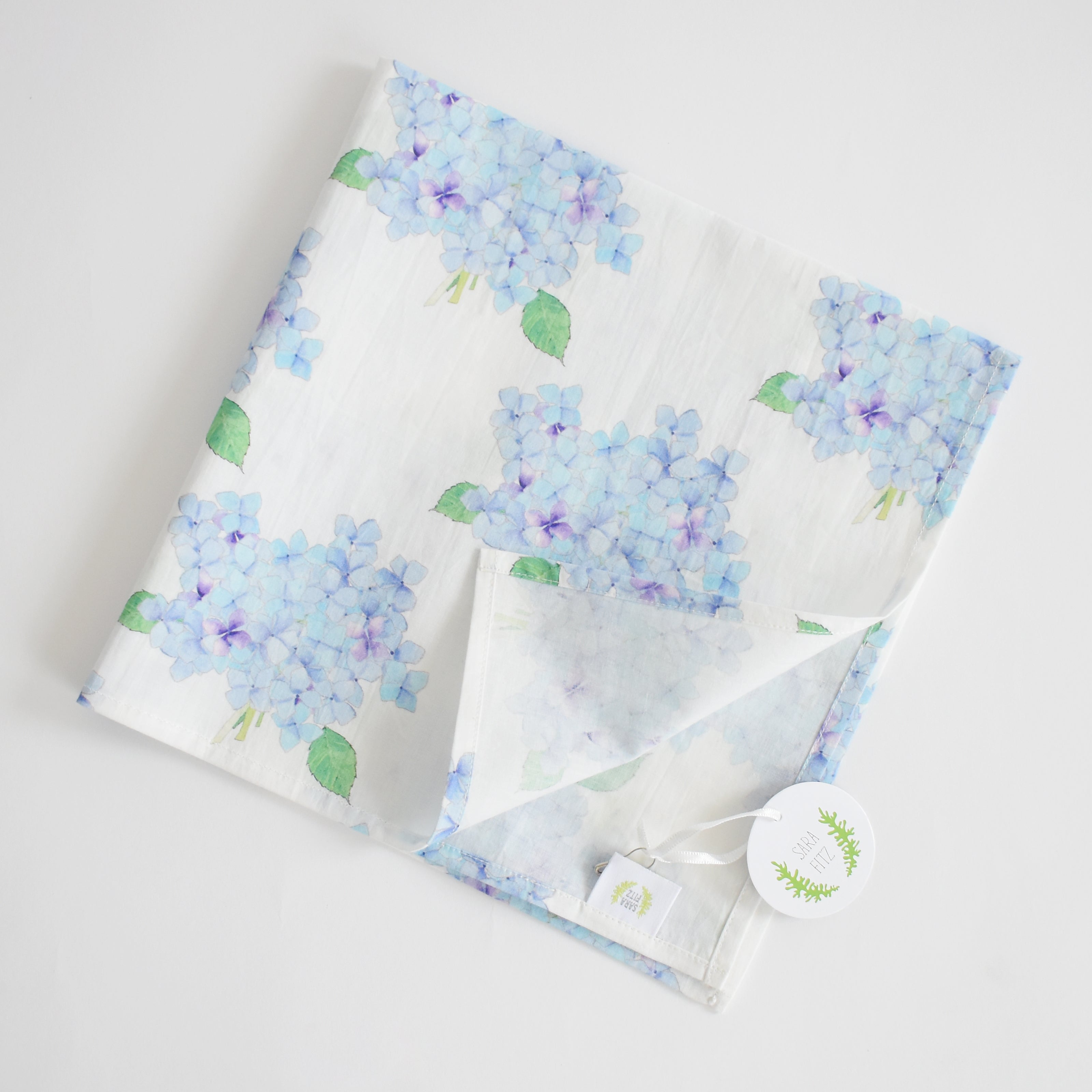 Elegant Hydrangea Napkins Sara Fitz 4 Cotton Quilted