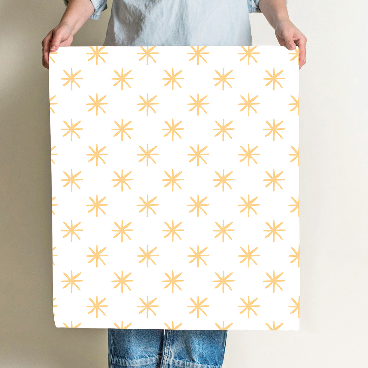 Sara Fitz Star Sherbet Wallpaper Gold Starbursts