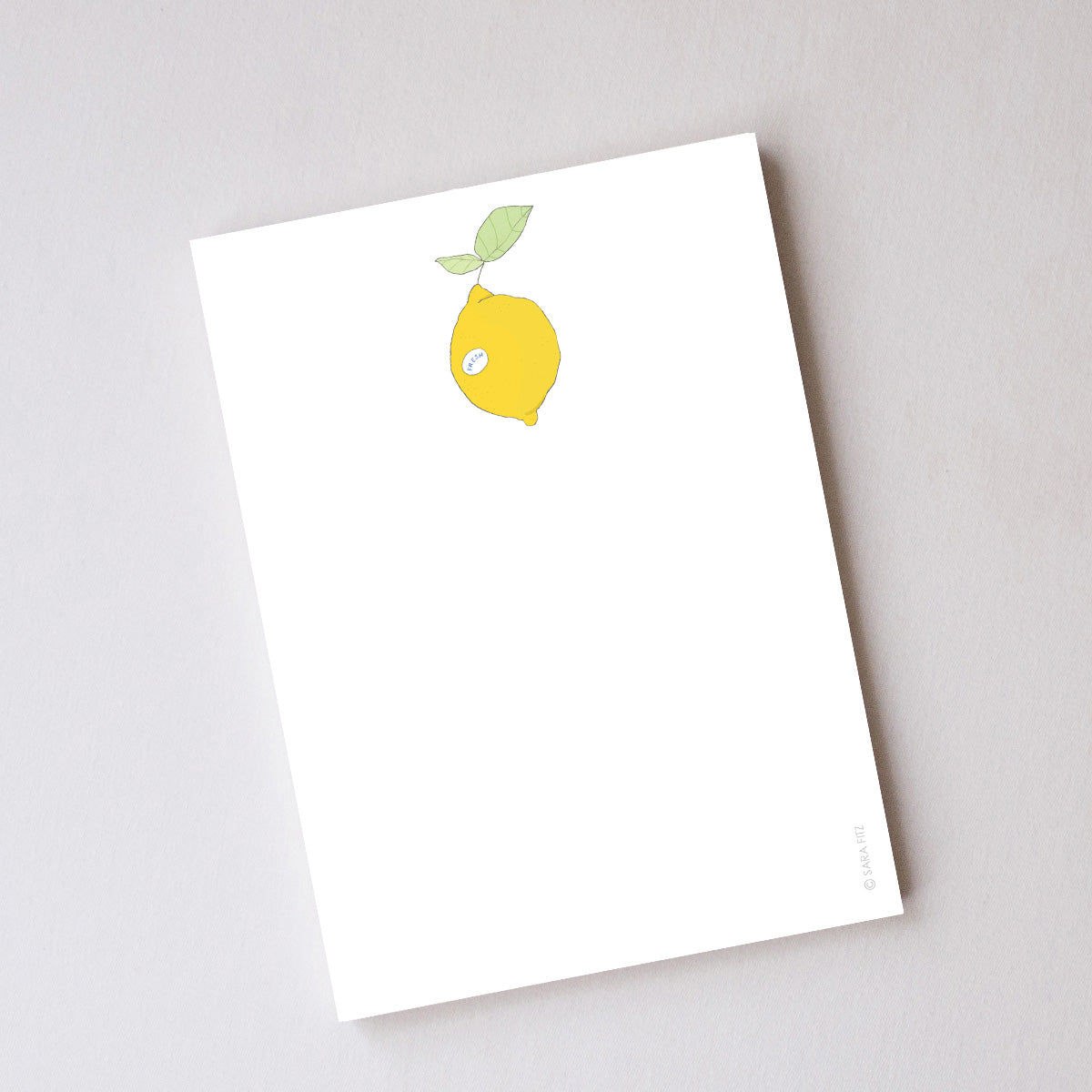 Sara Fitz Lemon Notepad 5x7 Inch 100 Illustrated Pages