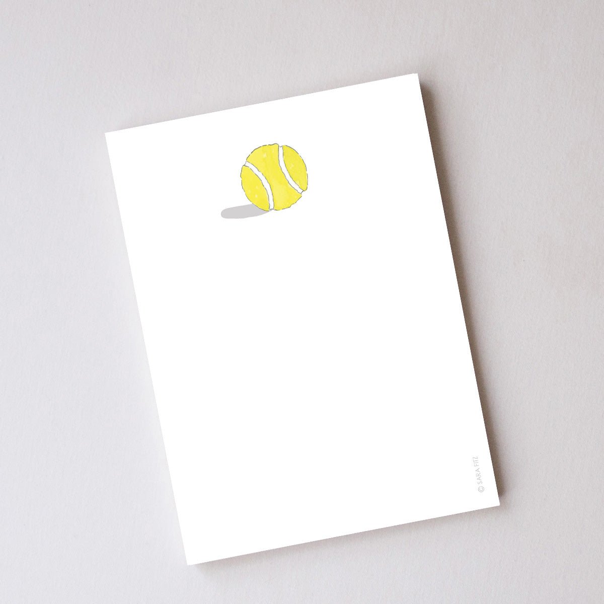 Sara Fitz Tennis Ball Notepad 5x7 100 Pages