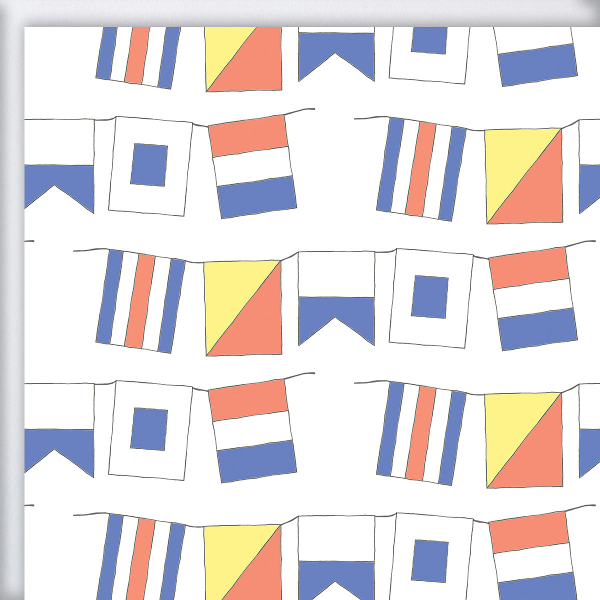 Sara Fitz Coast Flags Gift Wrap 3 Sheets 19.5x27