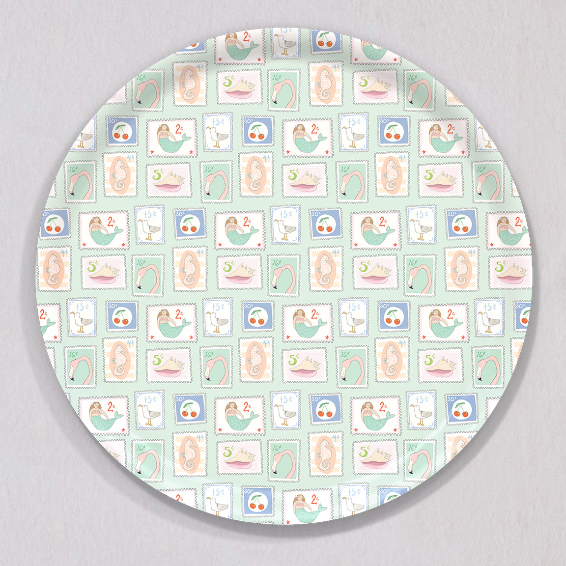 Coastal Stamps Tray, Round – Sara Fitz