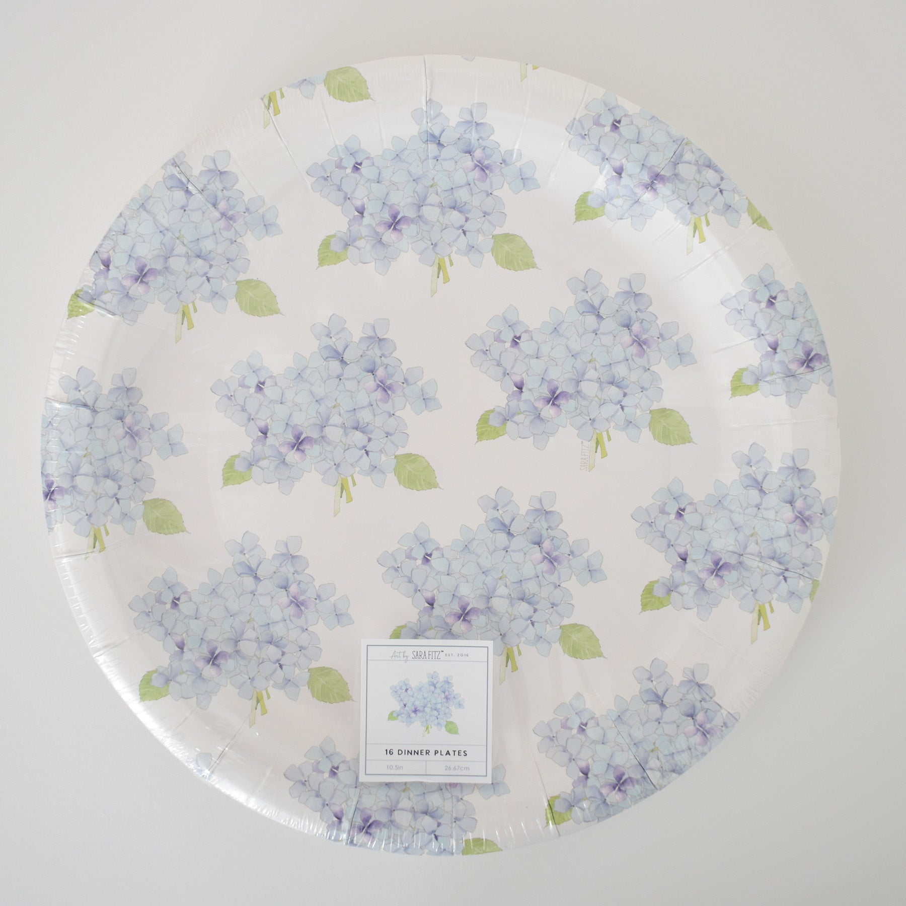 Hydrangea Paper Dinner Plates Sara Fitz 16 10 Inch
