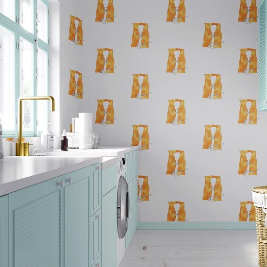 Sara Fitz Life Jacket Wallpaper Bold USA Printed Decor