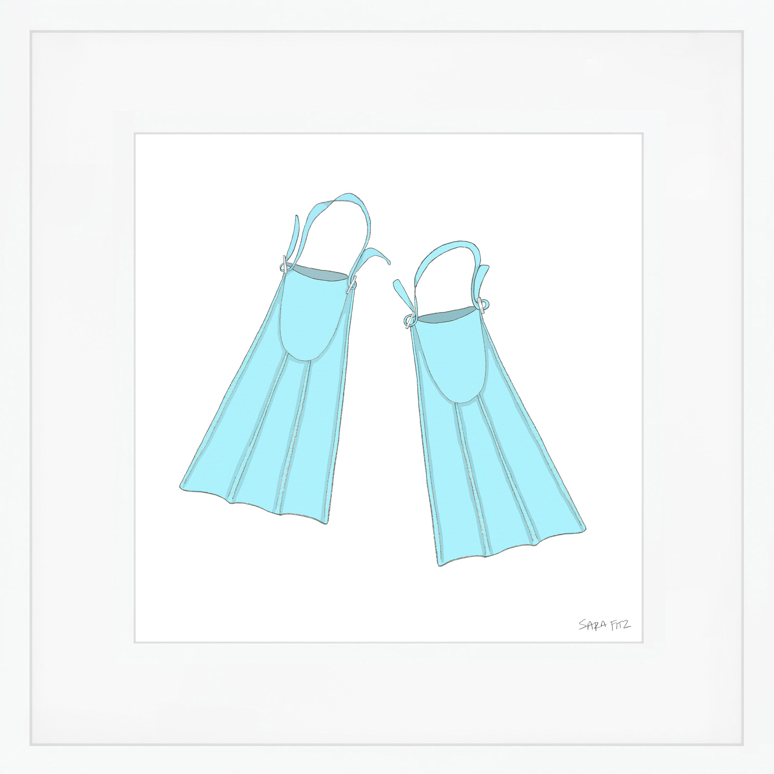 Swim Fins Mega Art Print – Sara Fitz