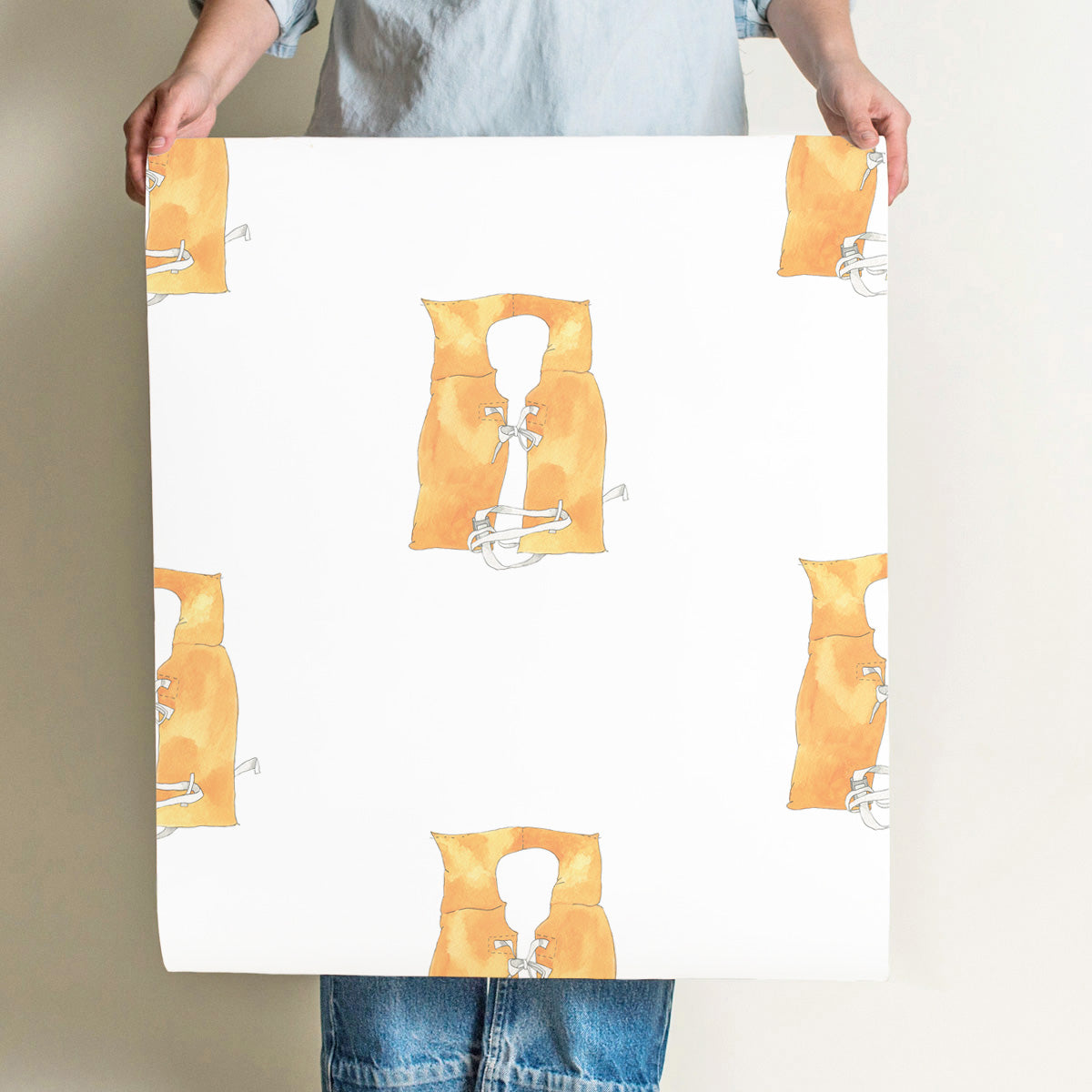 Sara Fitz Life Jacket Wallpaper Bold USA Printed Decor