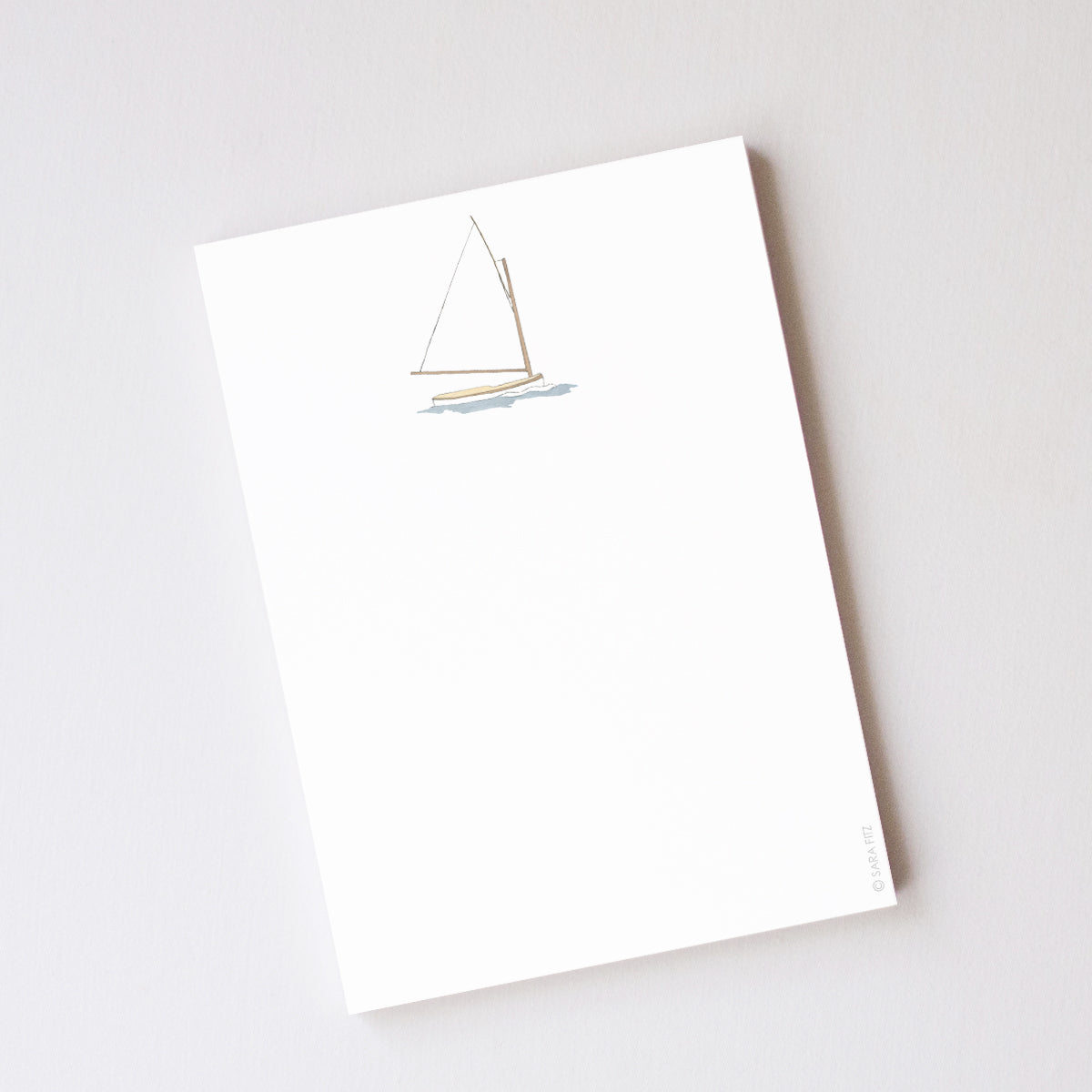 Sara Fitz Sailboat Notepad 5x7 100 Illustrated Pages
