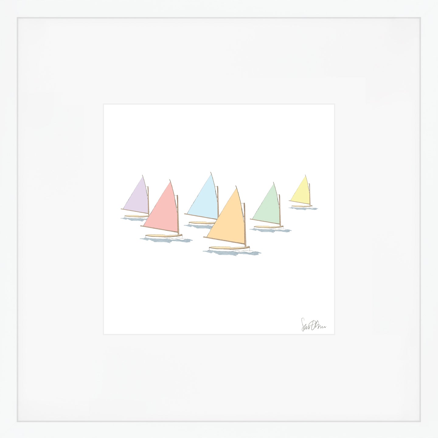 Rainbow Fleet Art Print by Sara Fitz Archival Quality