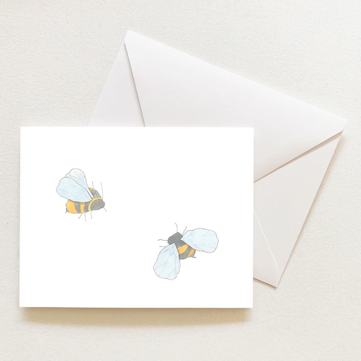Bee Note Card by Sara Fitz Blank Inside with Envelope
