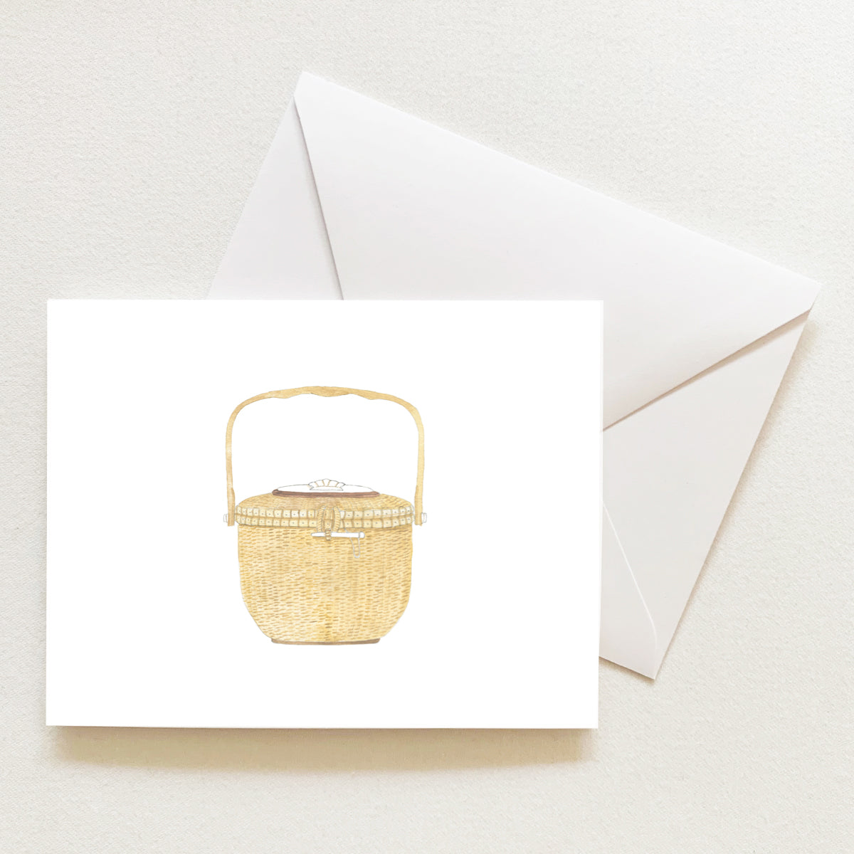 Sara Fitz Nantucket Basket Note Card Blank Notes