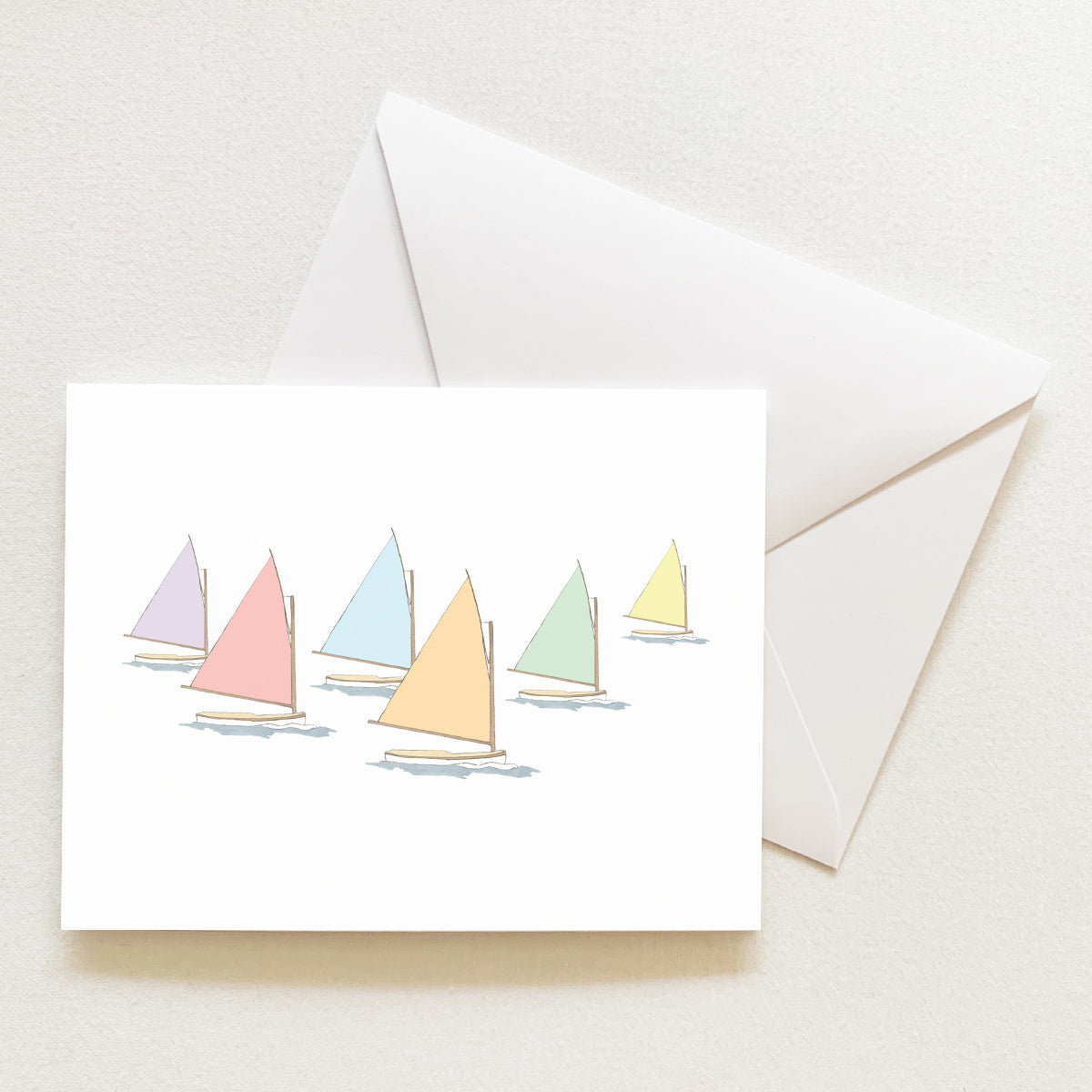 Rainbow Fleet Note Card By Sara Fitz Blank Inside