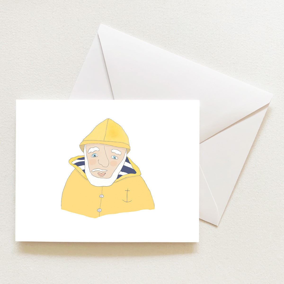 Skipper Slicker Note Card by Sara Fitz Blank Stationery