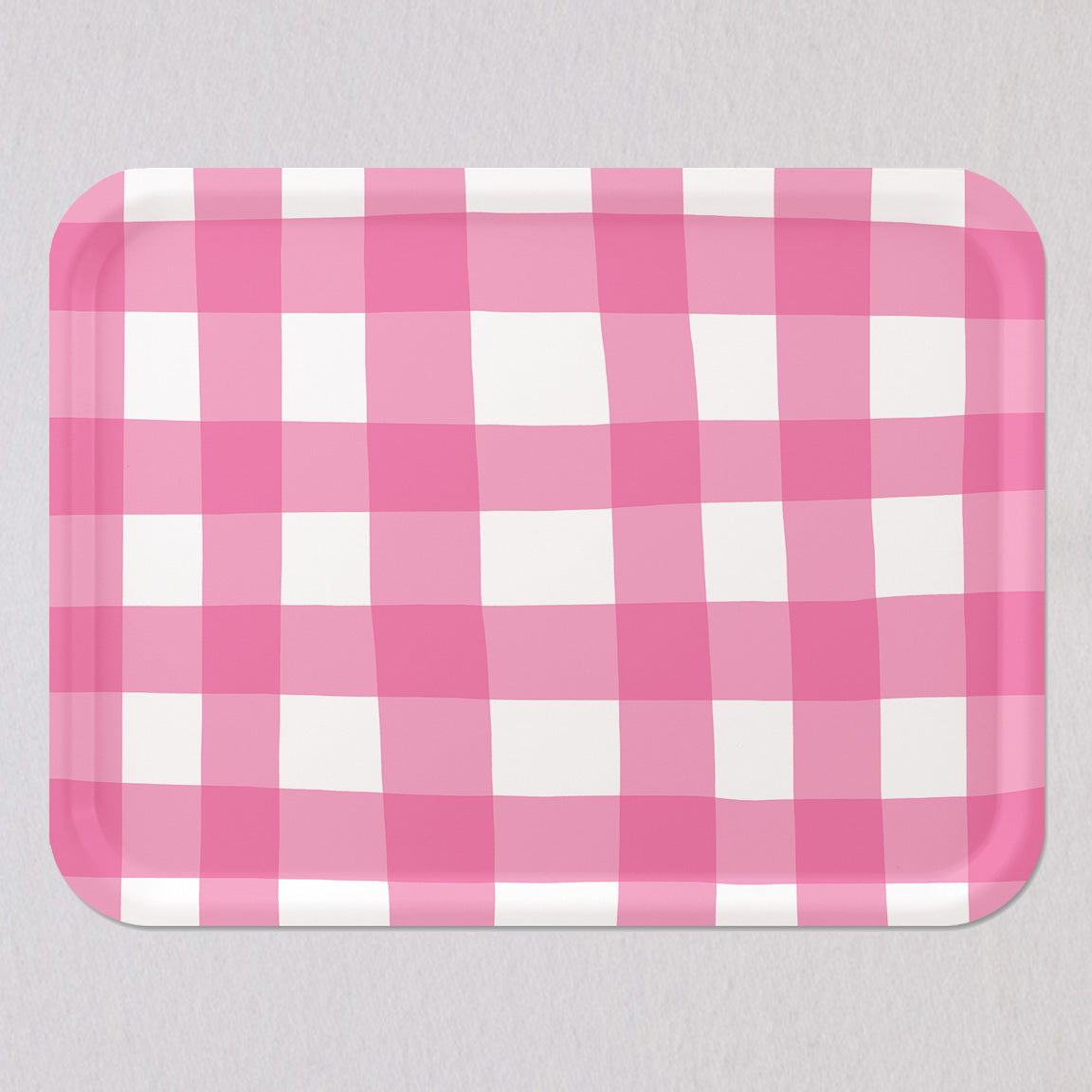 Large Pink Check Tray – Sara Fitz