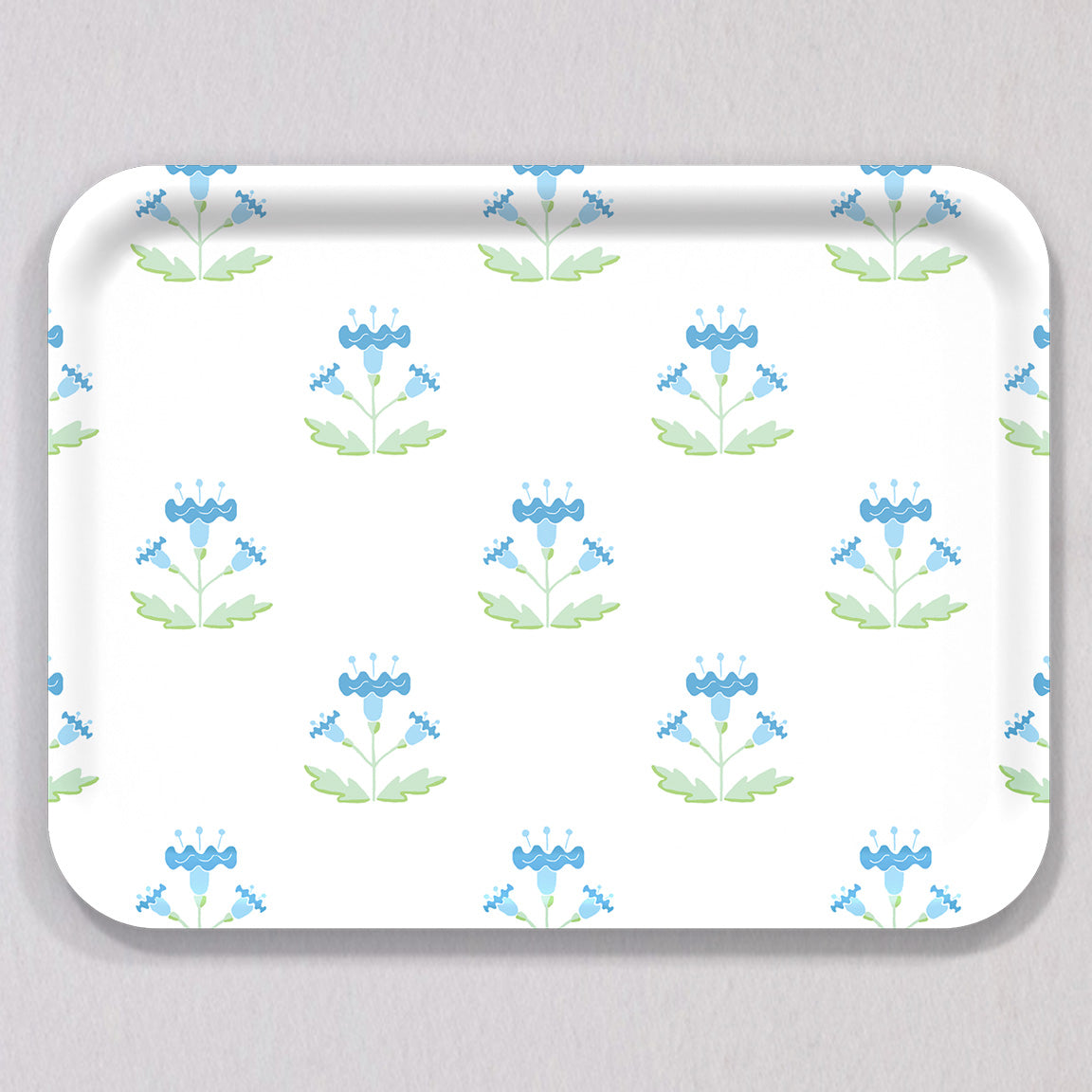 Large Block Print Blue Tray – Sara Fitz