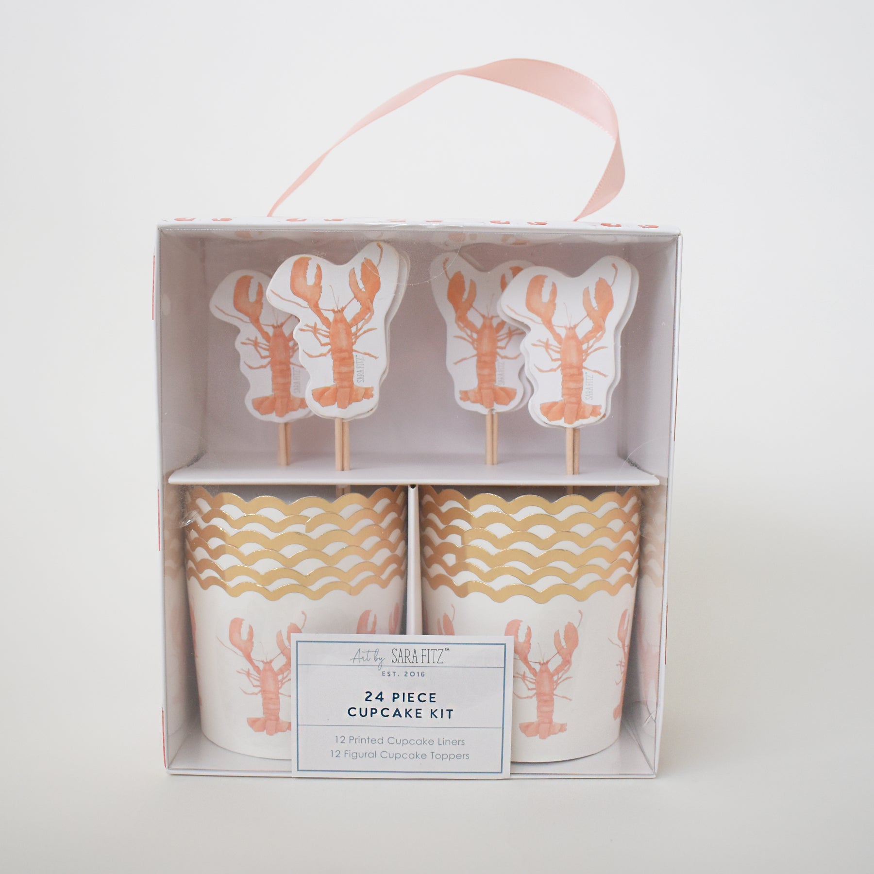 Sara Fitz Lobster Cupcake Kit 24 Piece Set
