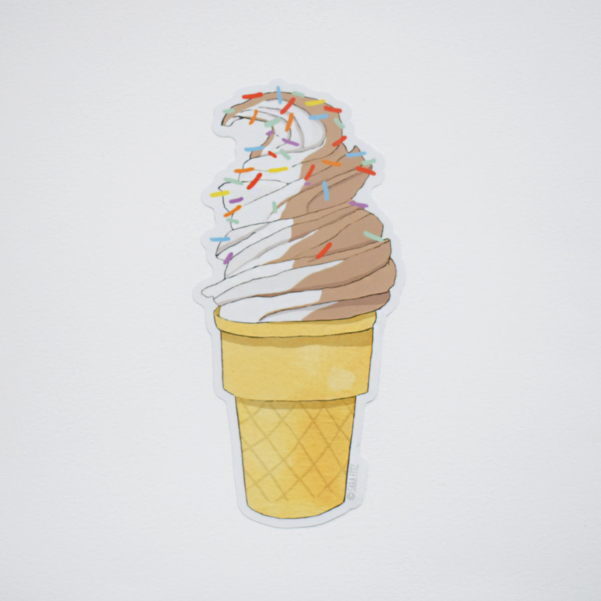 Sara Fitz Soft Serve Sticker Weatherproof Vinyl